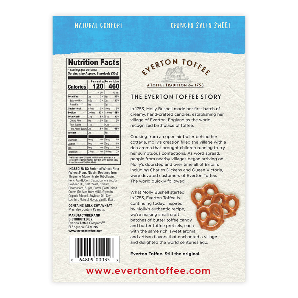 Everton Toffee Butter Toffee Pretzels With Vanilla Bean Flavor 4 oz ...