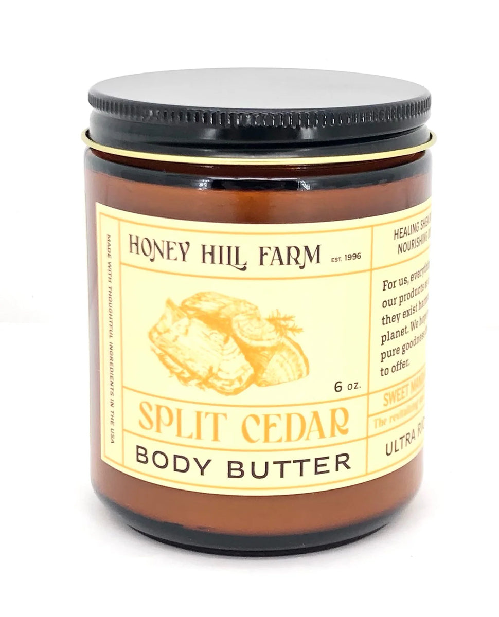 Honey Hill Farm Split Cedar Body Butter 6 oz| Sohnrey Family Foods